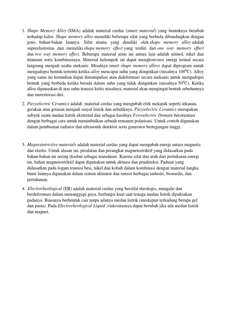 Material Teknik Smart Material | PDF