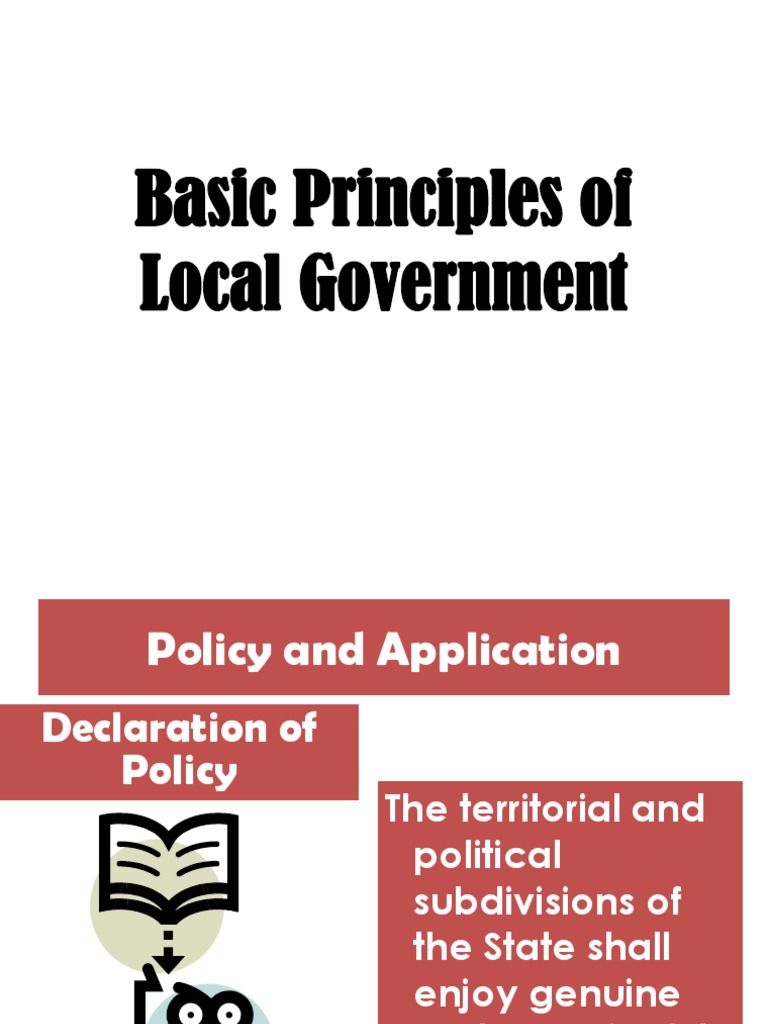 Principles of Local Government Autonomy | PDF | Decentralization ...
