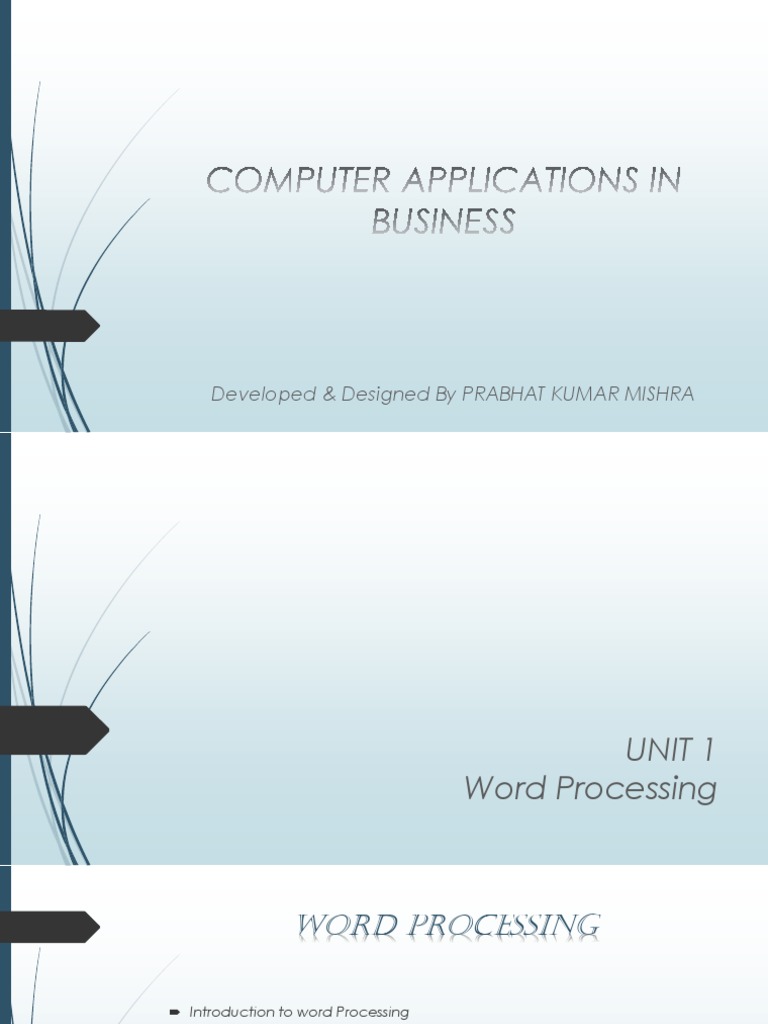 Computer Applications in Business (My Presentation) | PDF