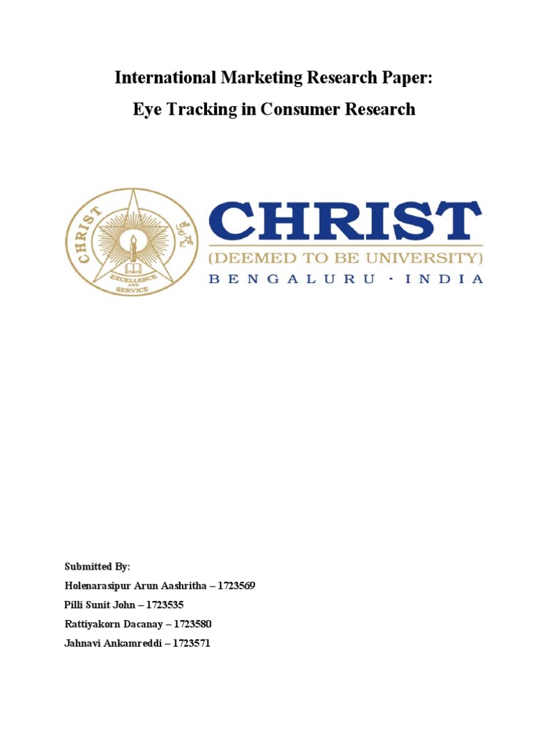 Eye Tracking in Consumer Behavior Research | PDF | Marketing Research ...