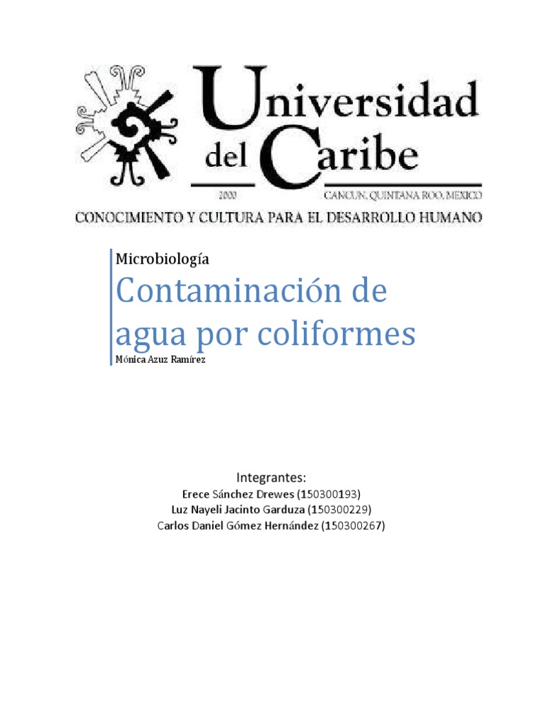 Coliformes | PDF | Microbiología | Microorganismo