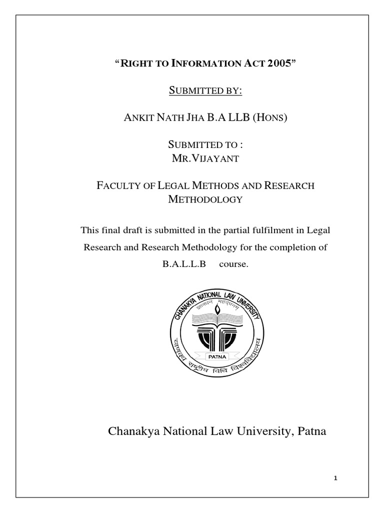 Right To Information Act 2005 | PDF | Freedom Of Speech | Commonwealth ...