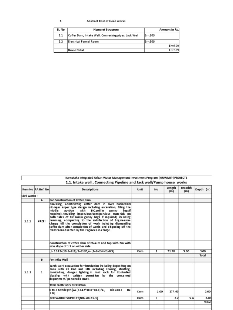 Intake Well Sinking | PDF | Concrete | Pipe (Fluid Conveyance)