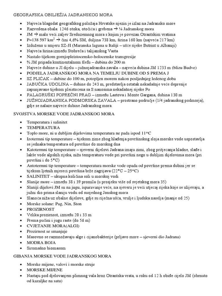 Jadransko More | PDF