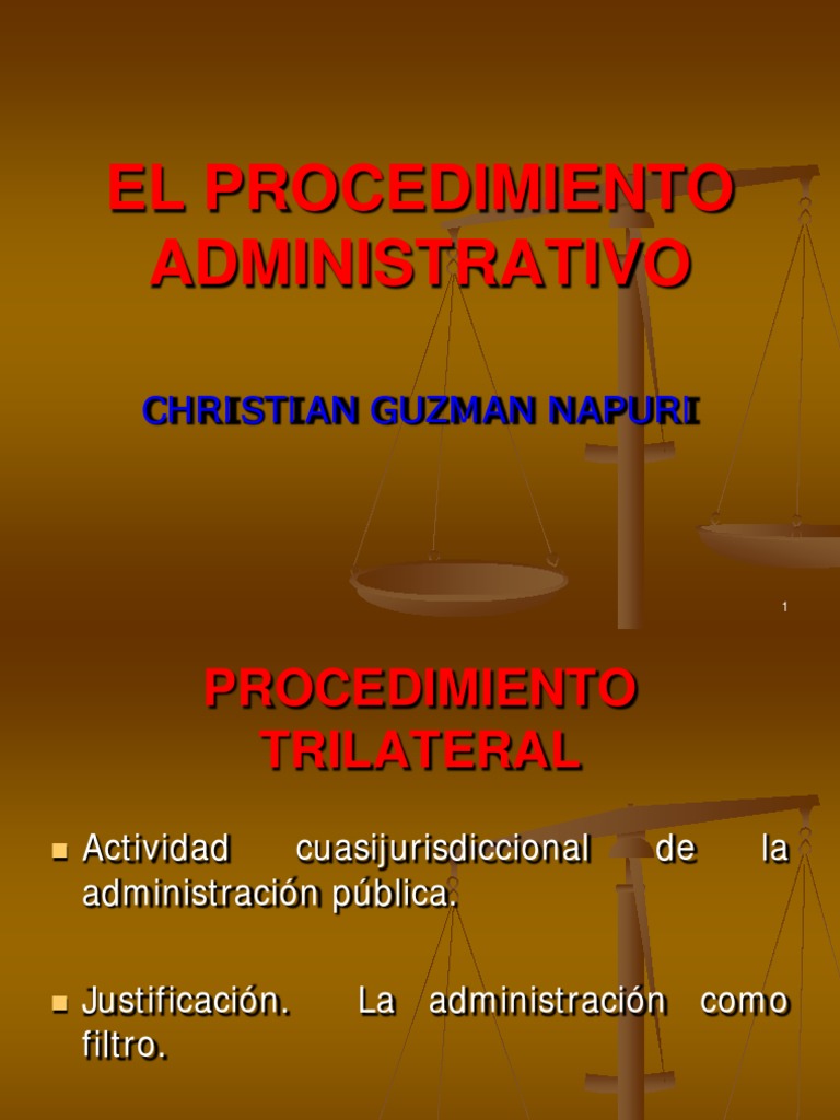 SESION 15 Procedimiento Administrativo Trilateral y Sancionador Christian Guzmán Napurí | PDF ...