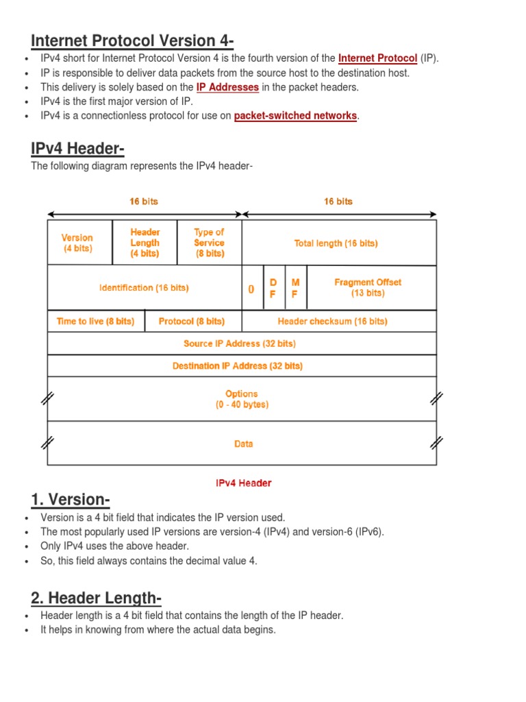 Internet Protocol Version 4 | PDF | Internet Protocols | Network Protocols