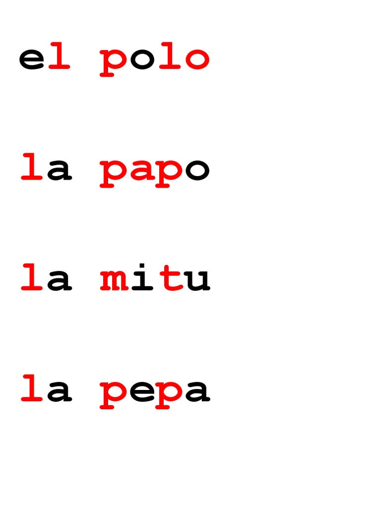 Palabras y Dibujosi | PDF