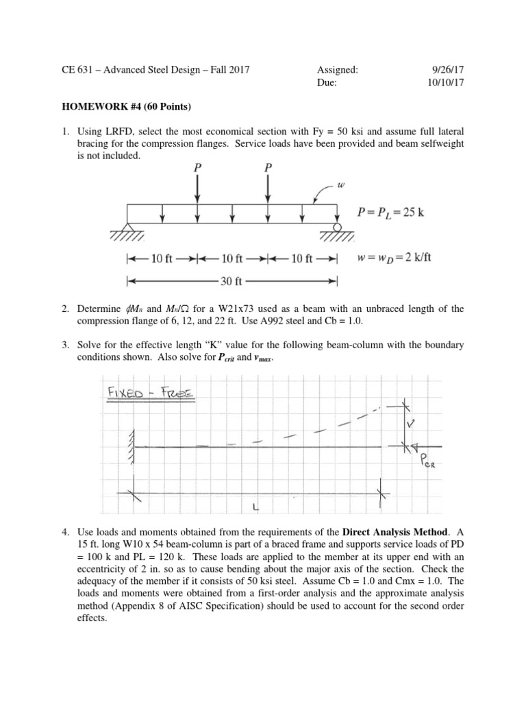 Structural Engineering Practice Problems | PDF
