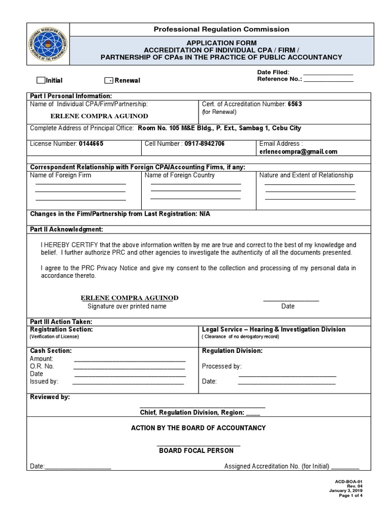 ACD-BOA-01 Rev 04 App Form Accreditation of Individual CPA Firm ...