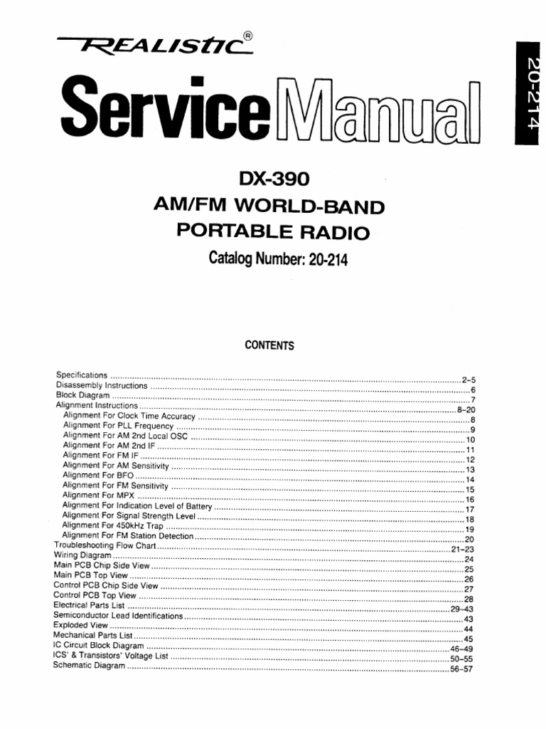DX-390 Service Manual | PDF