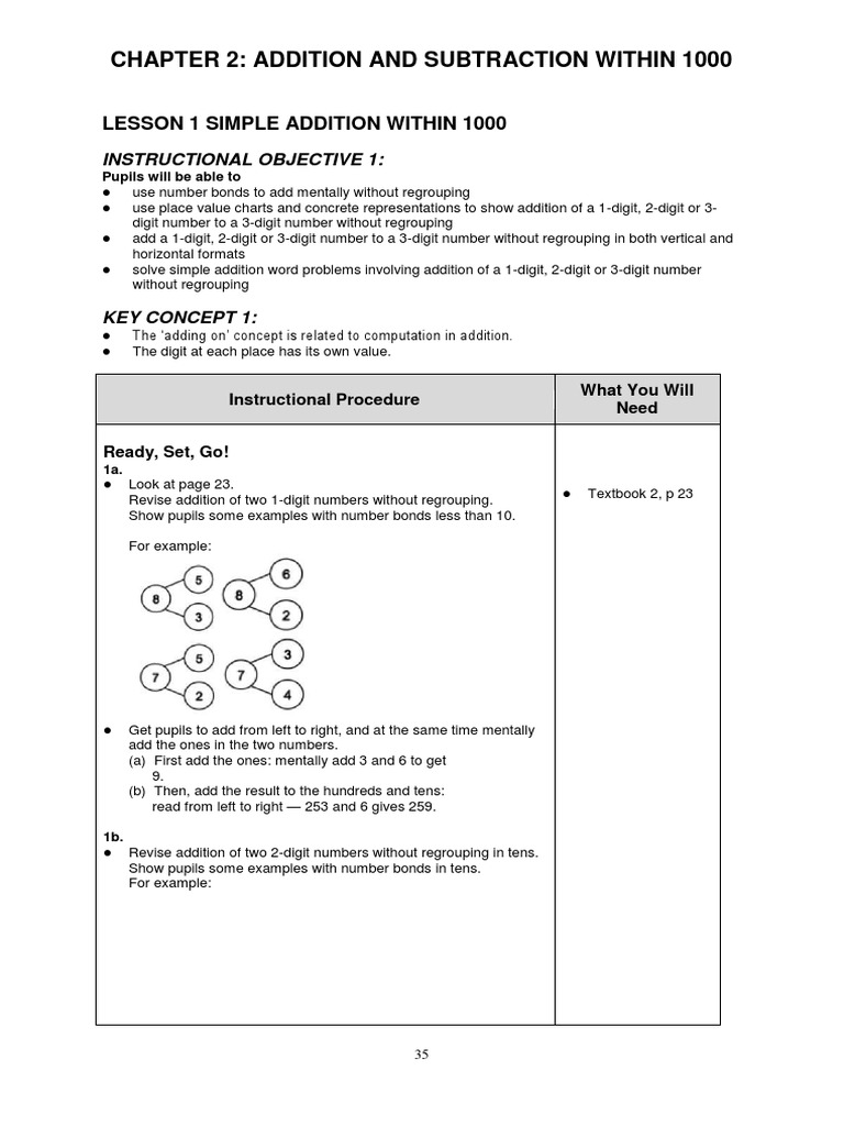 B - P2 - TG - Ch2 - LP Addition and Subtraction Within 1000 | PDF ...