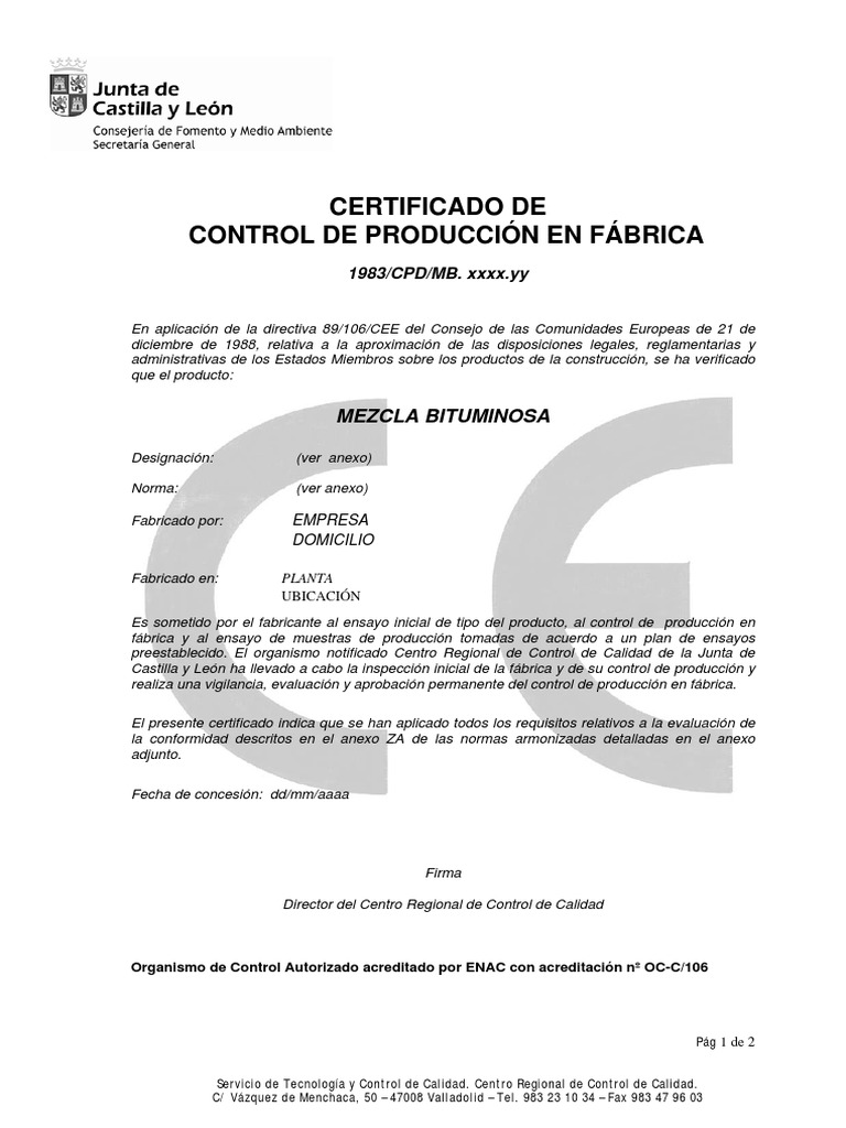 Ejemplos De Certificados De Productos