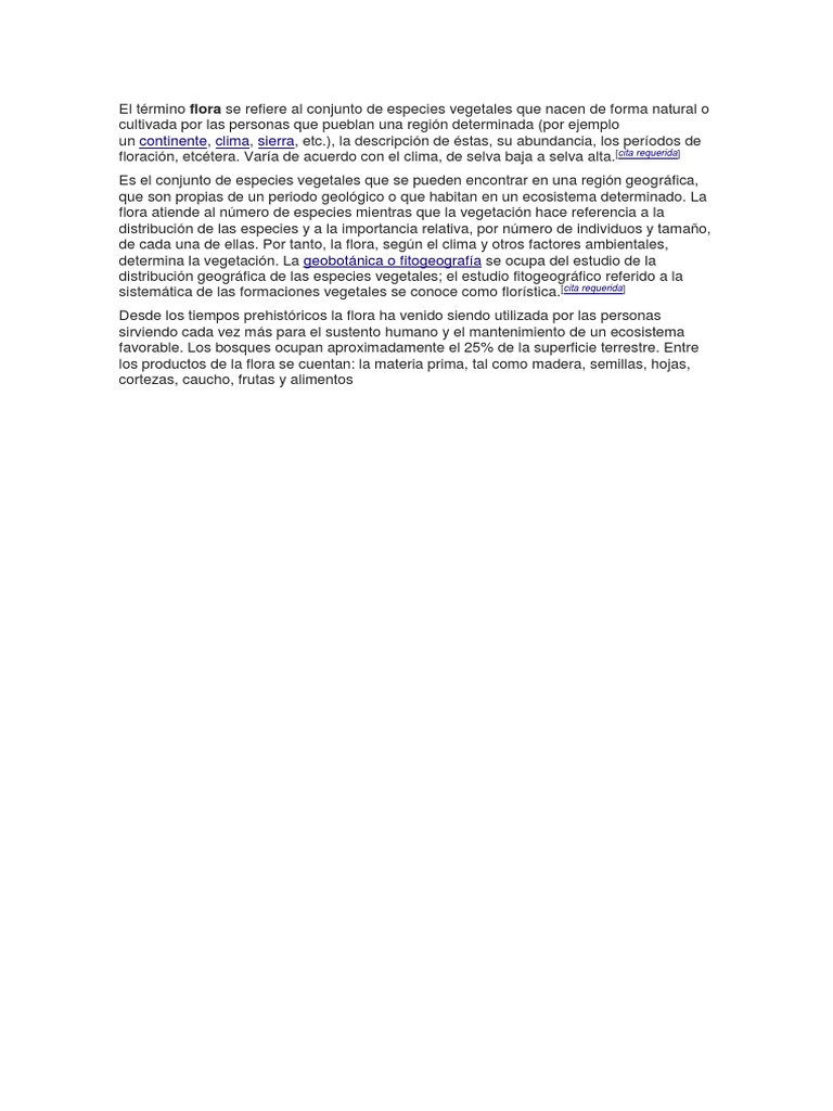 Definición y importancia de la flora | PDF | Ciencia y matemáticas