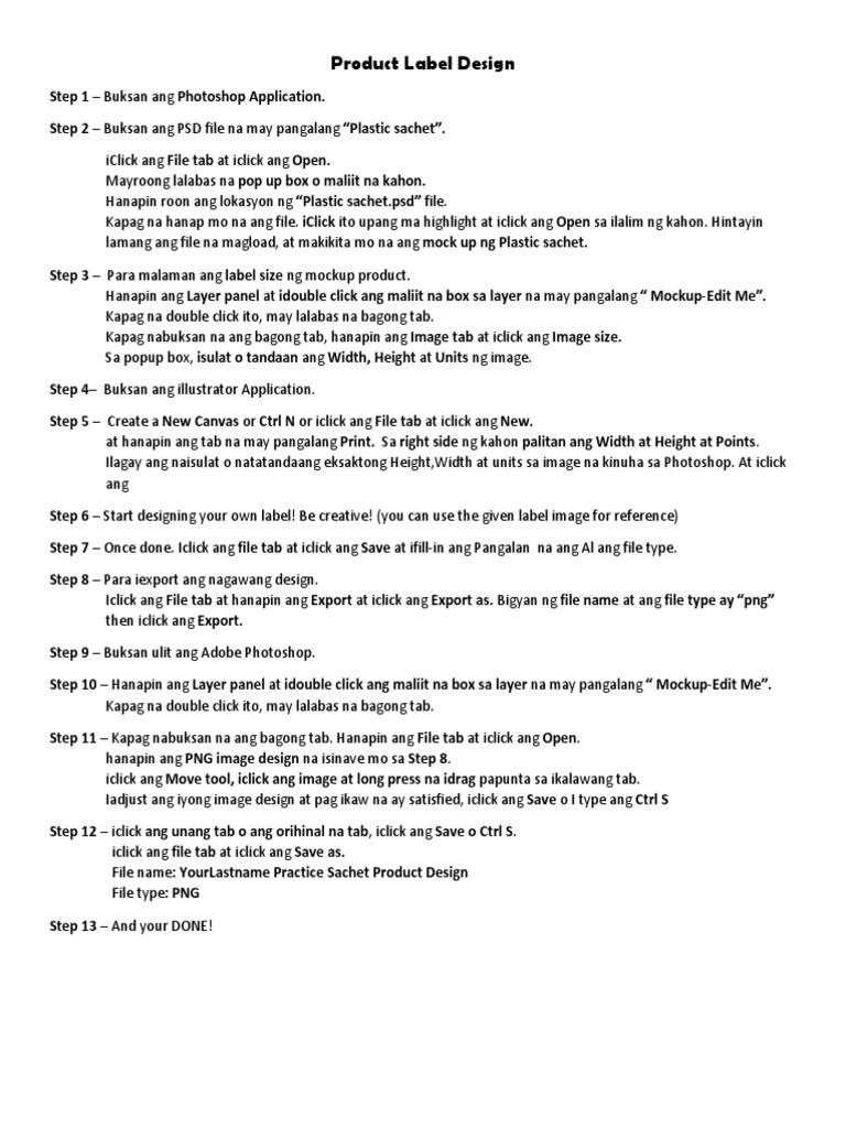 Product Label Design Steps | PDF