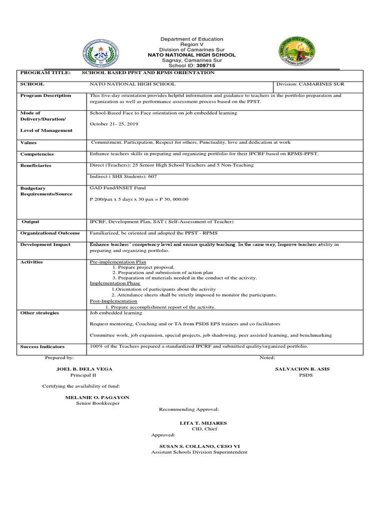 Inset Proposal 2019 | PDF | Mentorship | Learning