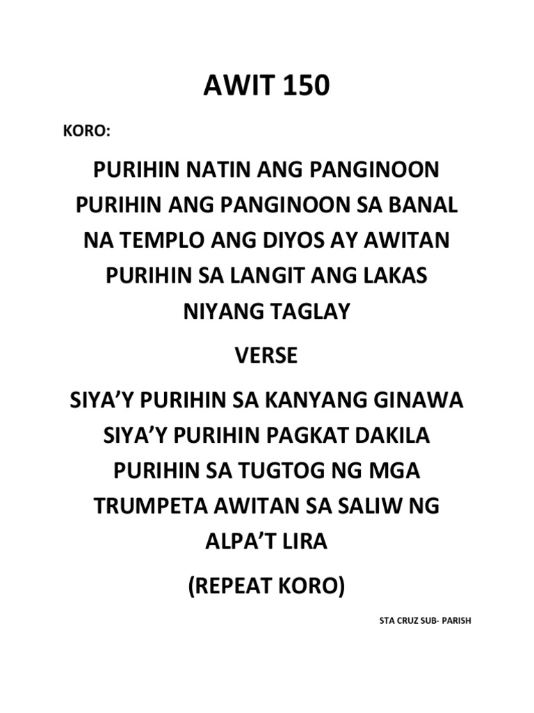 Awit 150 | PDF