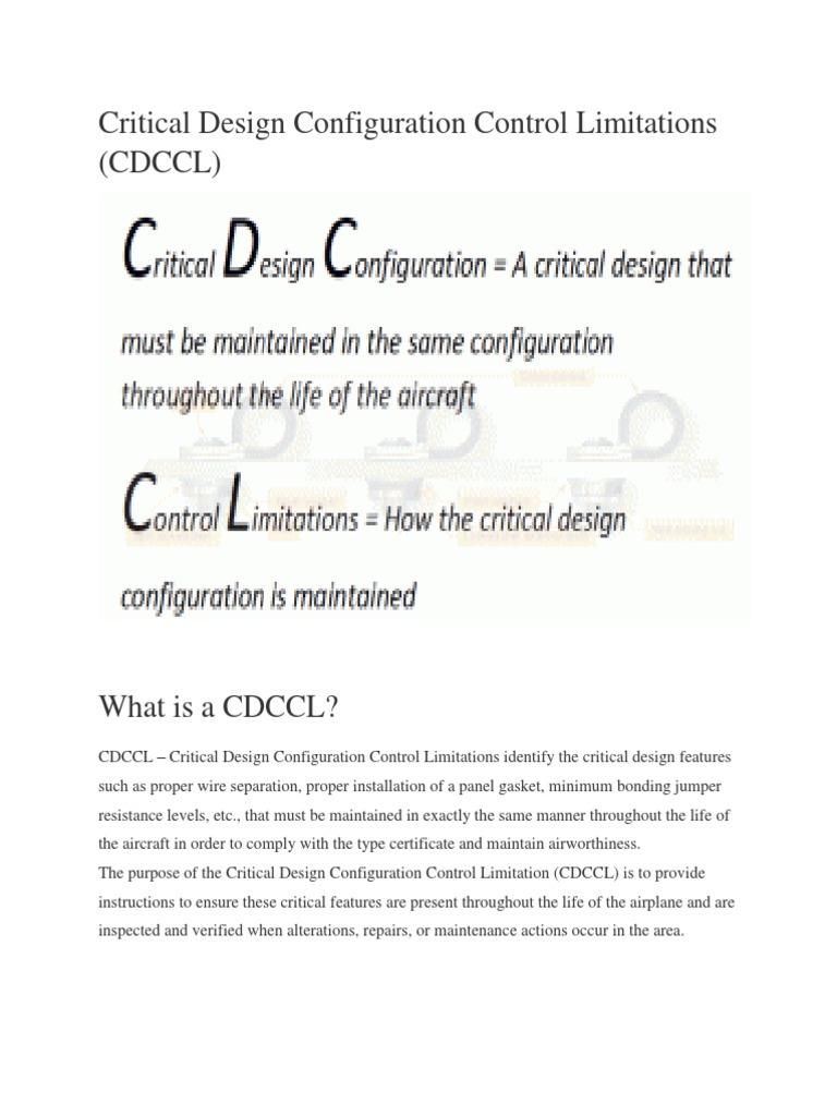 Critical Design Configuration Control Limitations | PDF | Aviation ...