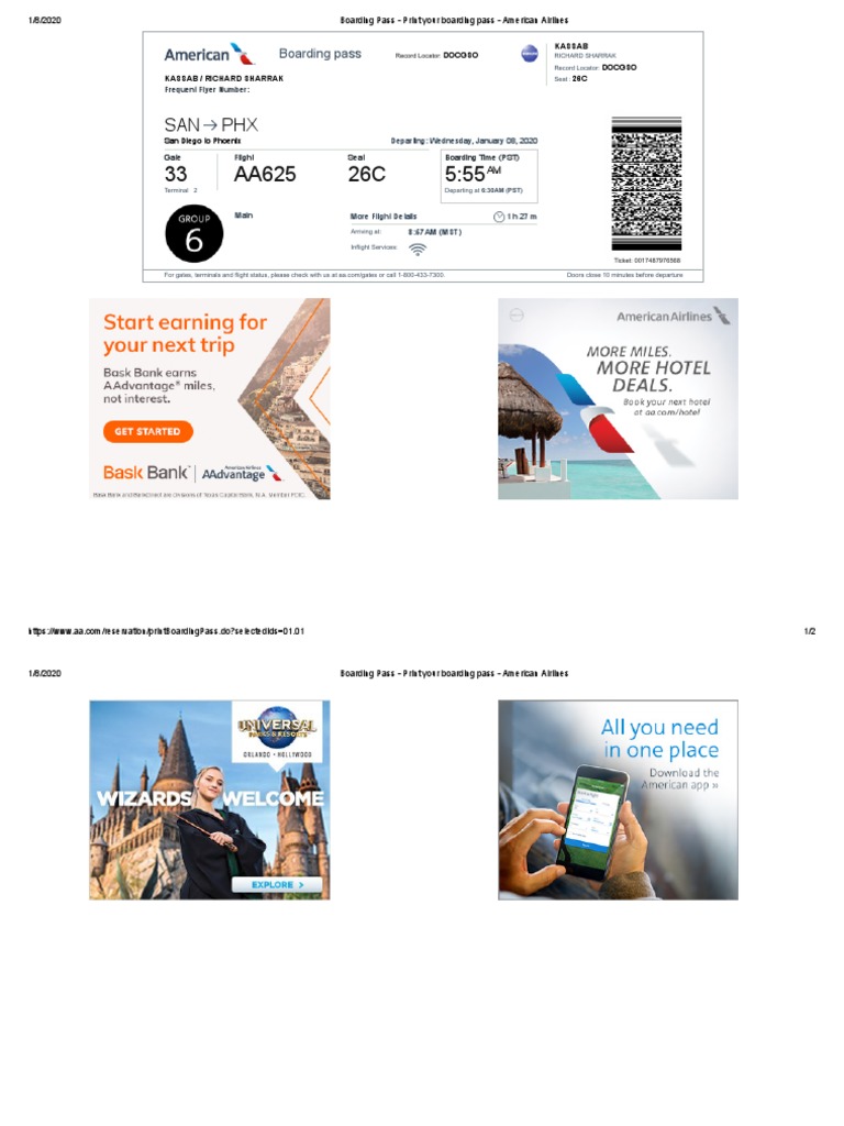 Boarding Pass | PDF | Airlines | Aviation