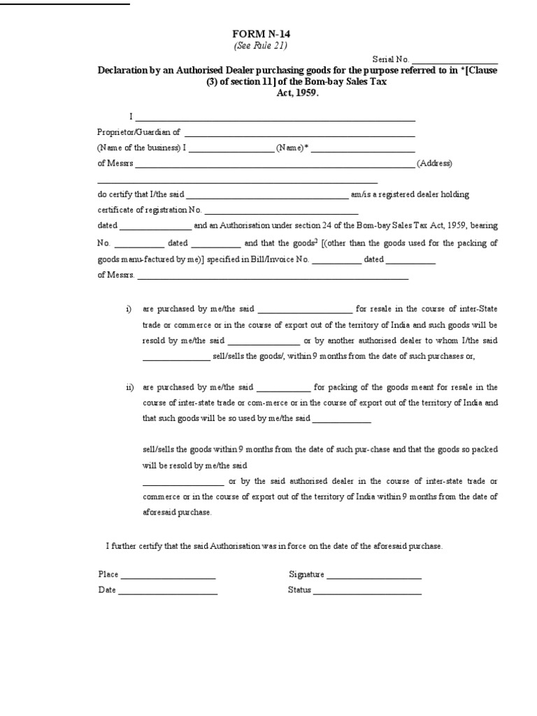 Form No 14 | PDF | Taxes | Government