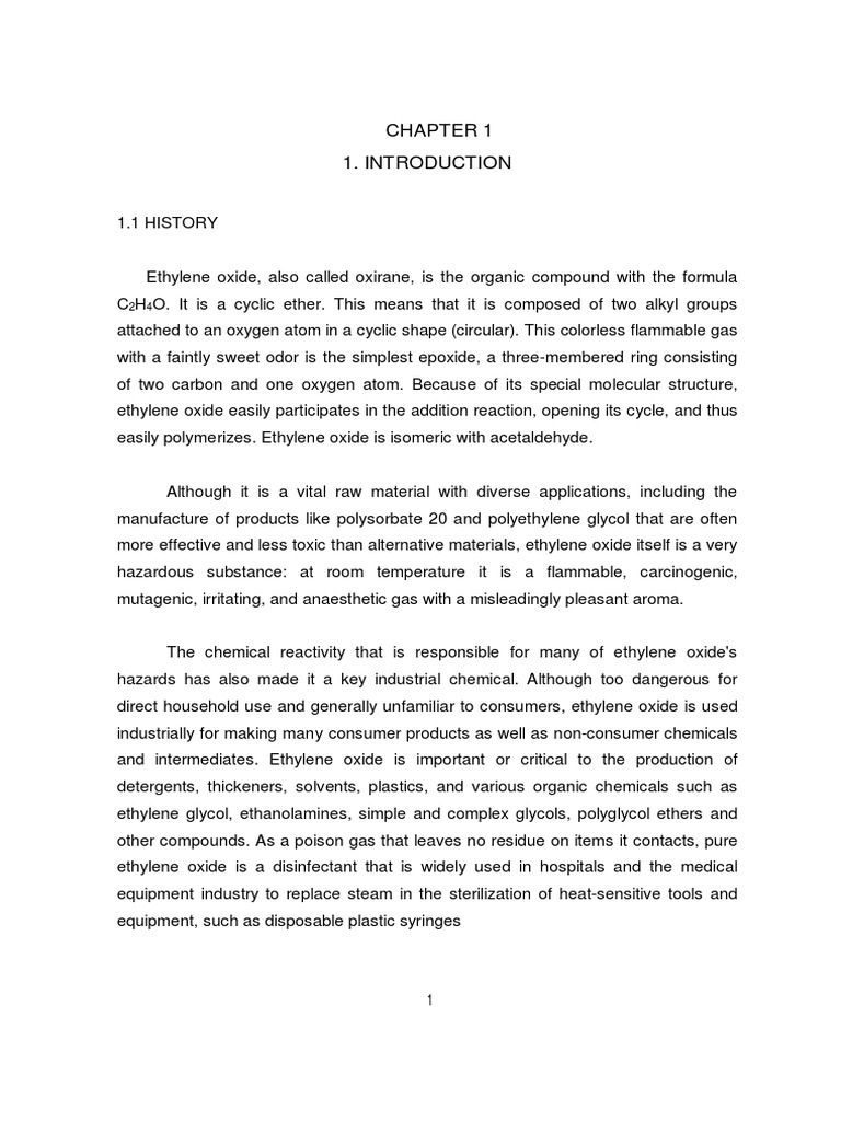Manufacture of Ethylene Oxide | PDF | Catalysis | Chemistry