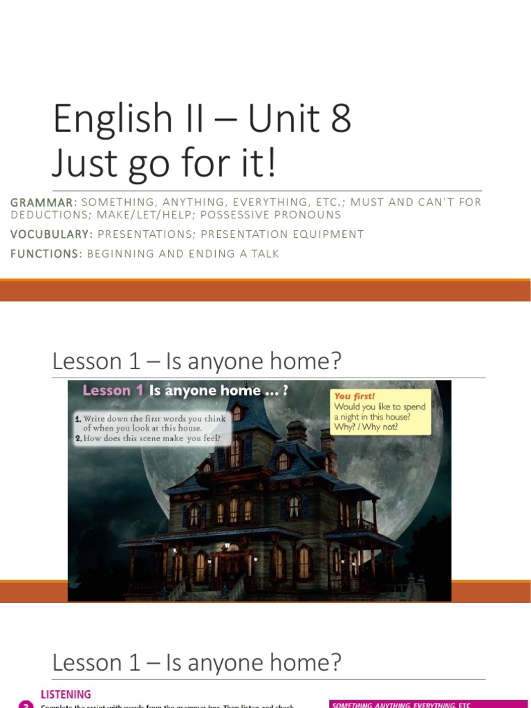 EII - Jetstream - Unit 8 | PDF