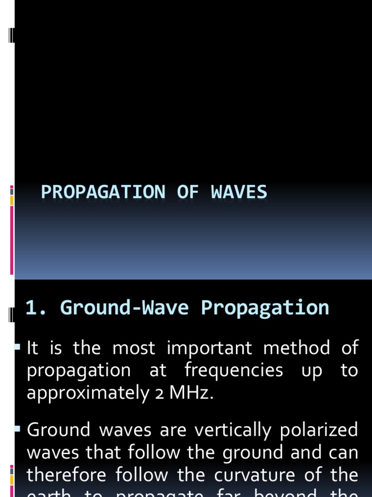 Propagation of Waves | PDF | Radio Propagation | High Frequency