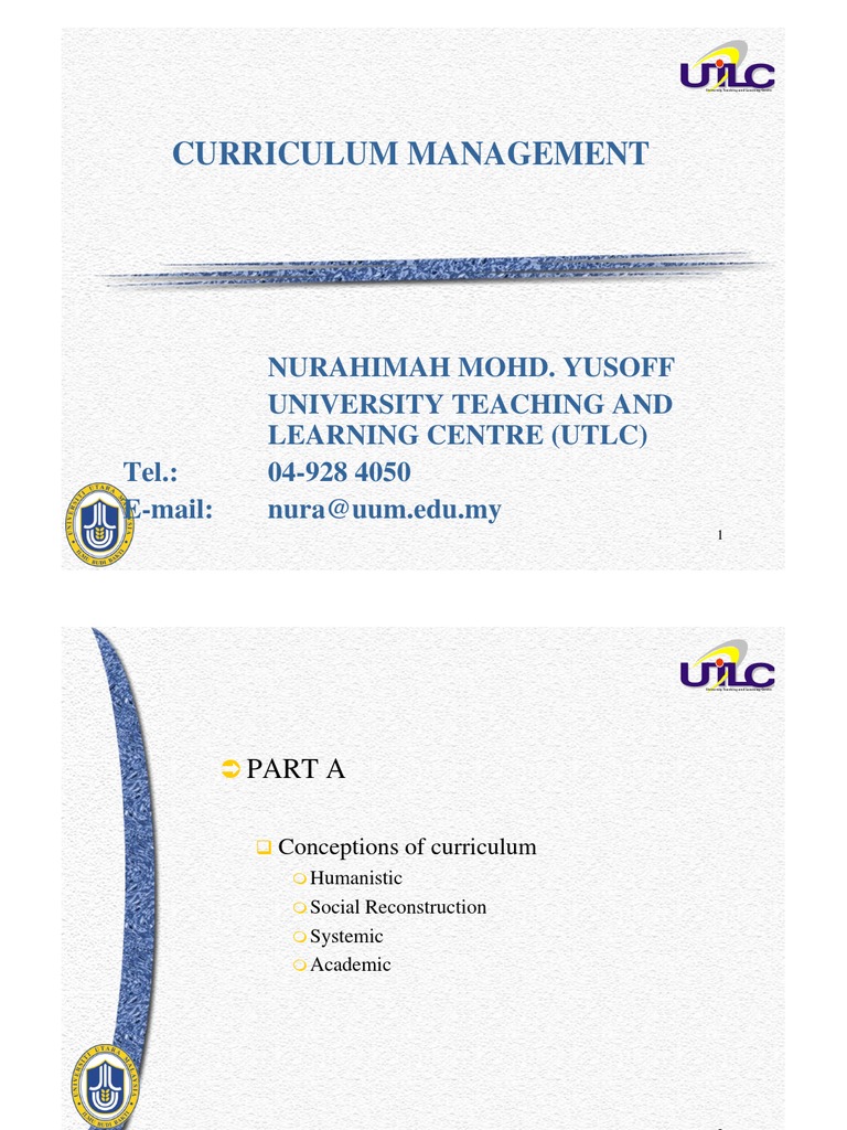 Curriculum Management: T U C L | PDF | Curriculum | Teachers