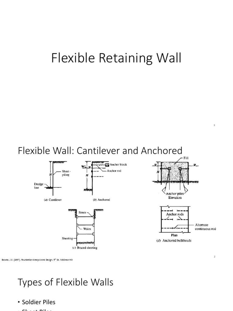 Flexible Retaining Wall | PDF | Deep Foundation | Civil Engineering