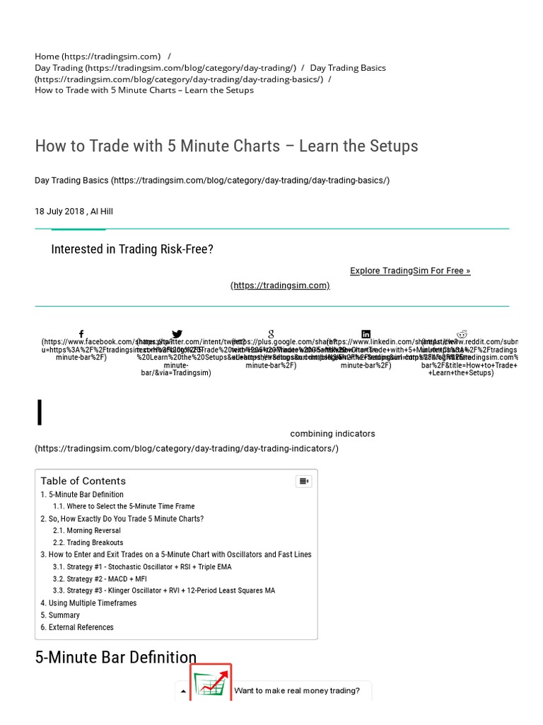 How To Trade With 5 Minute Charts - Learn The Setups | PDF | Day ...