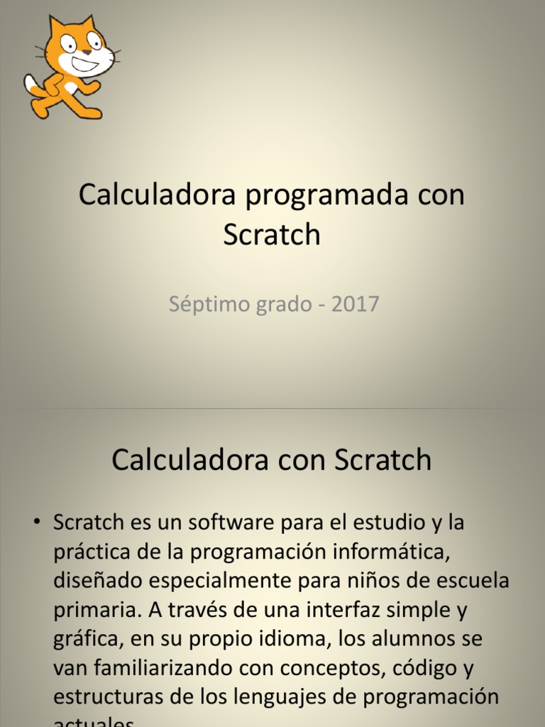 Calculadora Con Scratch - PPSX | PDF | Scratch (lenguaje de ...