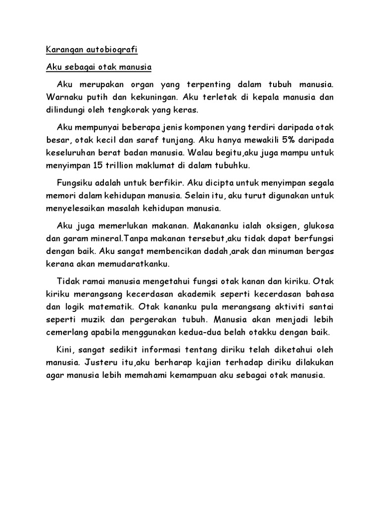 Karangan Autobiografi Pdf