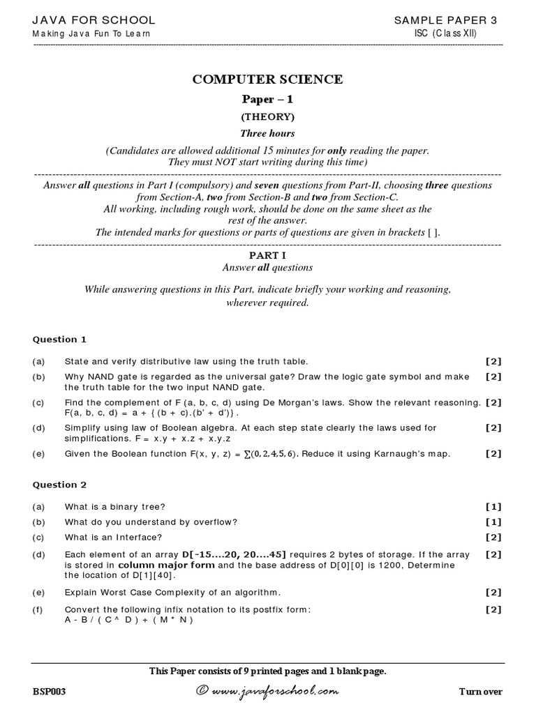 Class Xii Paper Pdf Method Computer Programming Constructor Object Oriented Programming