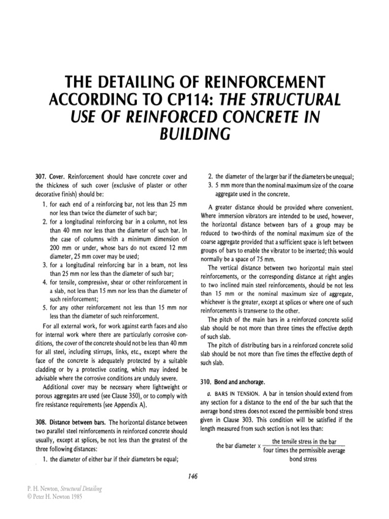 CP 114 - Concrete Cover | PDF | Reinforced Concrete | Concrete