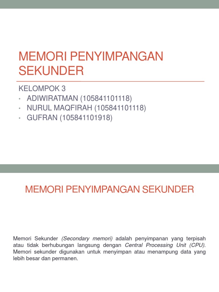 MEMORI SEKUNDER | PDF