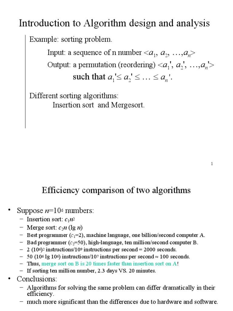 Introduction To Algorithm Design and Analysis: A, A,, A A ', A ',, A ' Such That A ' A ' A | PDF ...