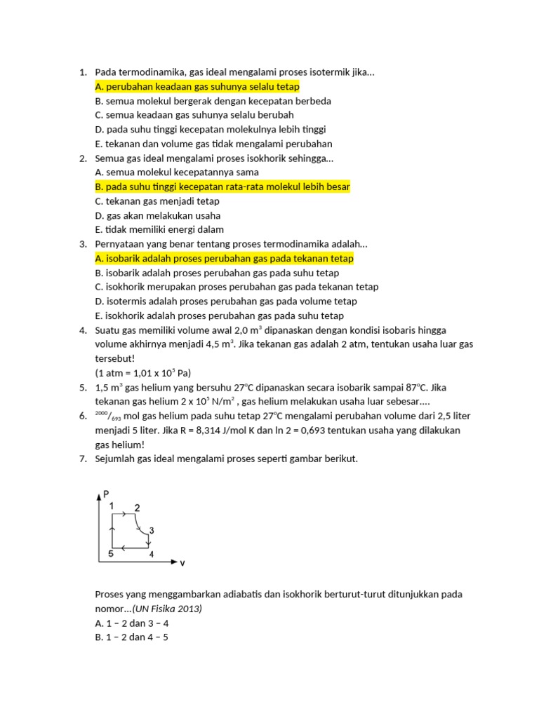 Soal Termodinamika | PDF