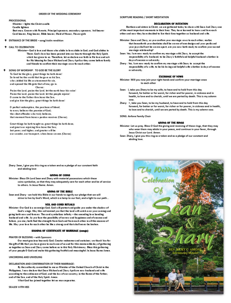 Wedding-Liturgy (Sample) | PDF | Wedding | Christian Behaviour And ...