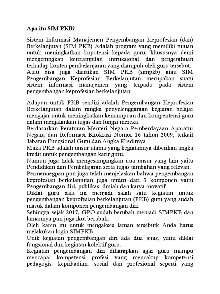 Apa Itu SIM PKB | PDF