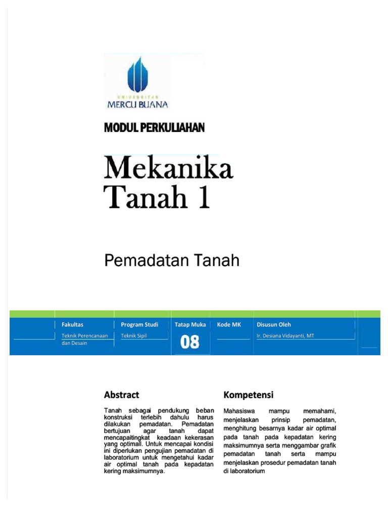 Modul 8 Pemadatan Tanah | PDF