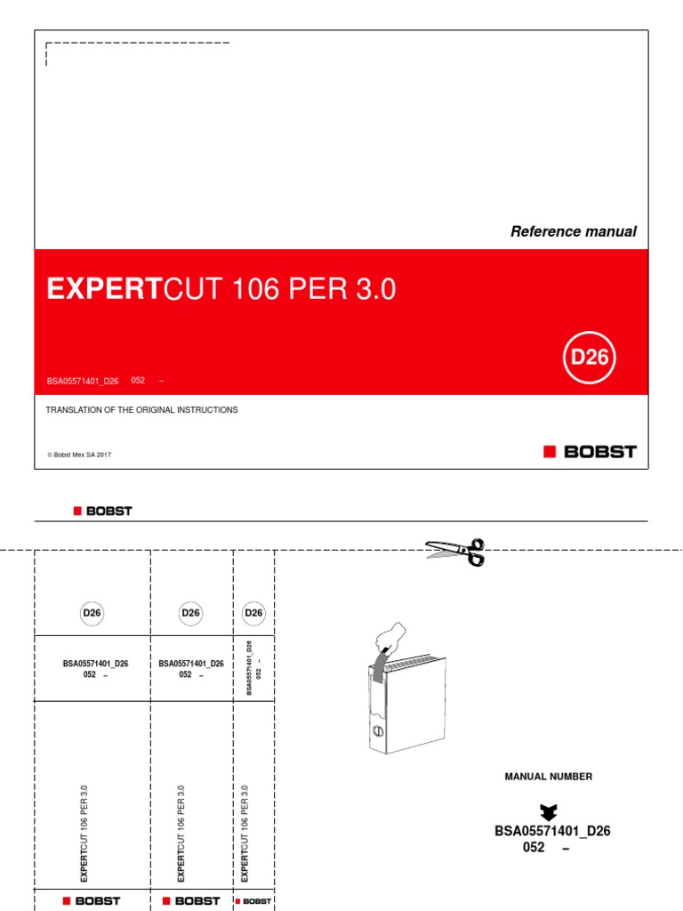 Reference Manual Bobst Expertcut 3 | PDF | User Interface | Computer ...