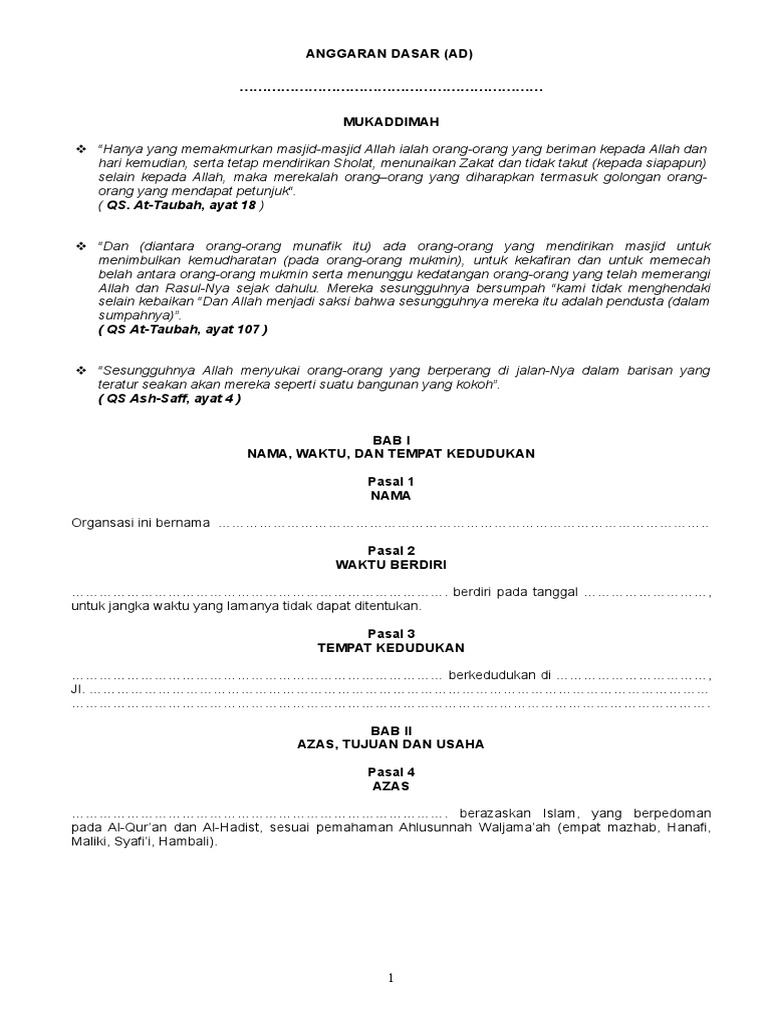 Contoh Draft Ad Art Masjid-1 | PDF