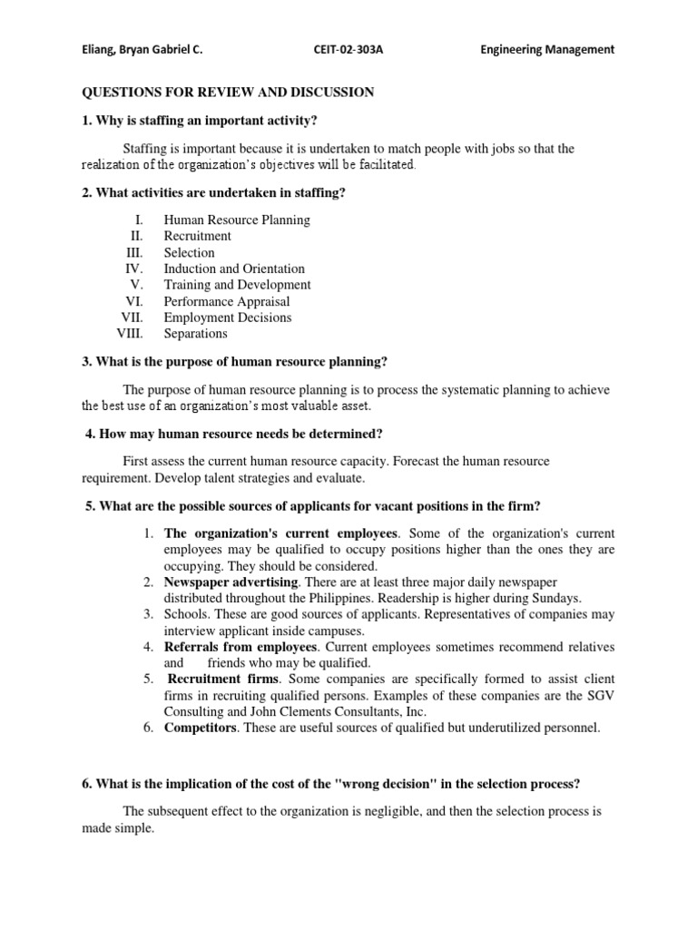 Engineering Management | PDF | Test (Assessment) | Human Resources