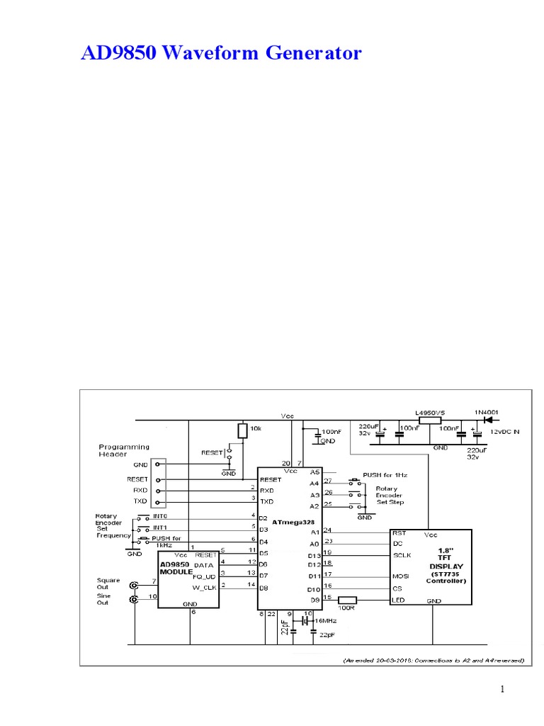 AD9850 Waveform Generator | PDF | Printed Circuit Board | Resistor