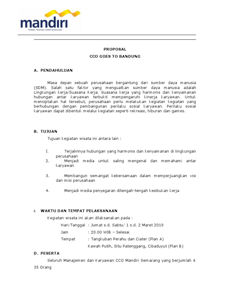 Proposal Rekreasi Bandung | PDF