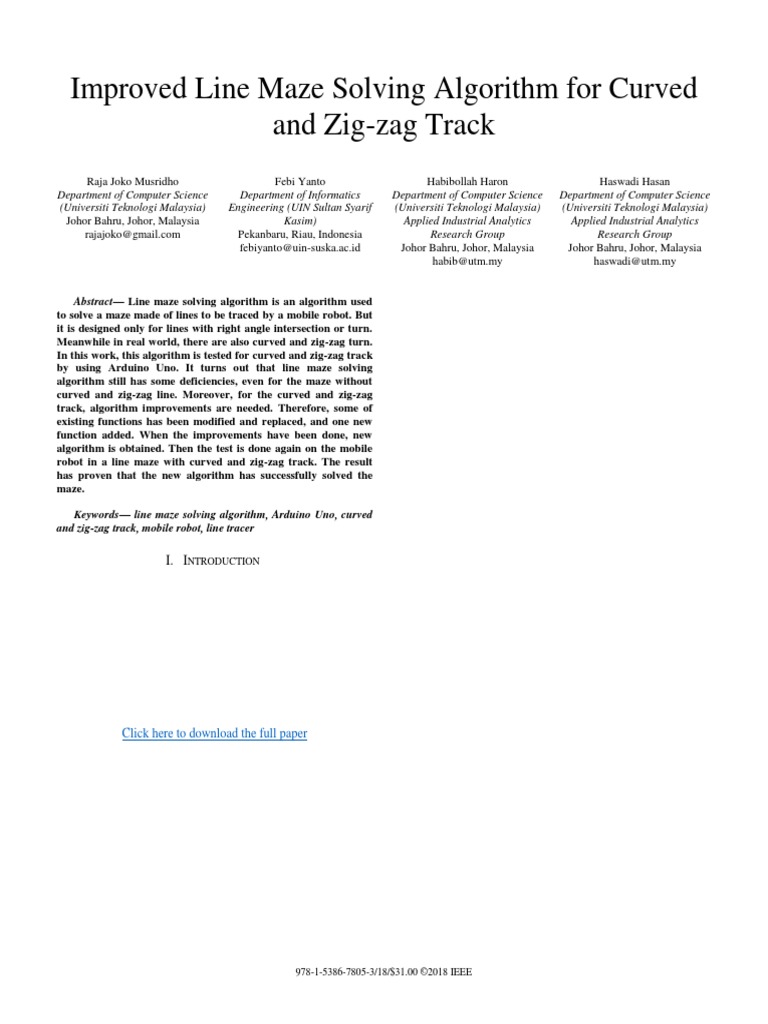 Improved Line Maze Solving Algorithm For PDF | PDF | Computer Science ...