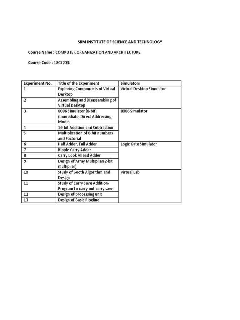 COA Lab-1 | PDF