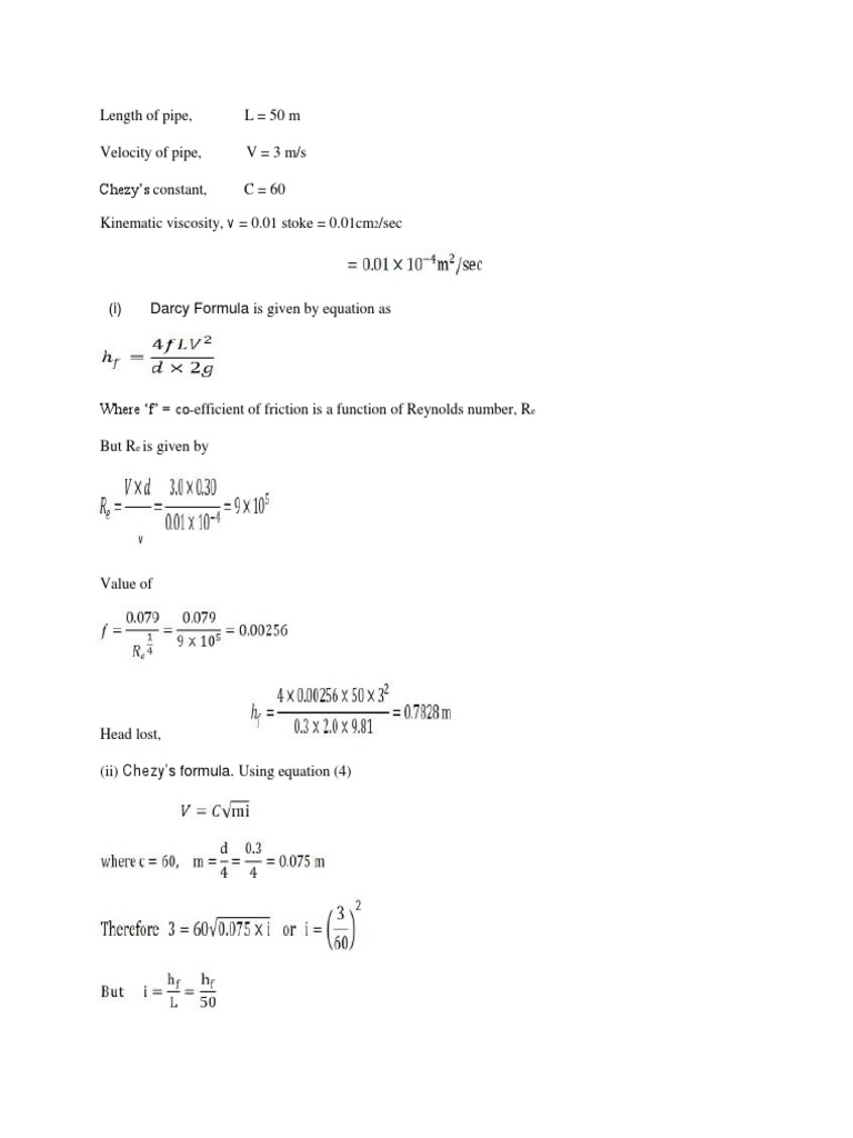 FM formulas-Unit-6A | PDF | Reynolds Number | Fluid Dynamics
