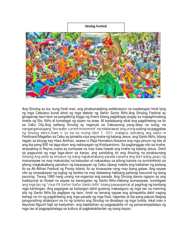 Ang Sinulog Ay Isa | PDF