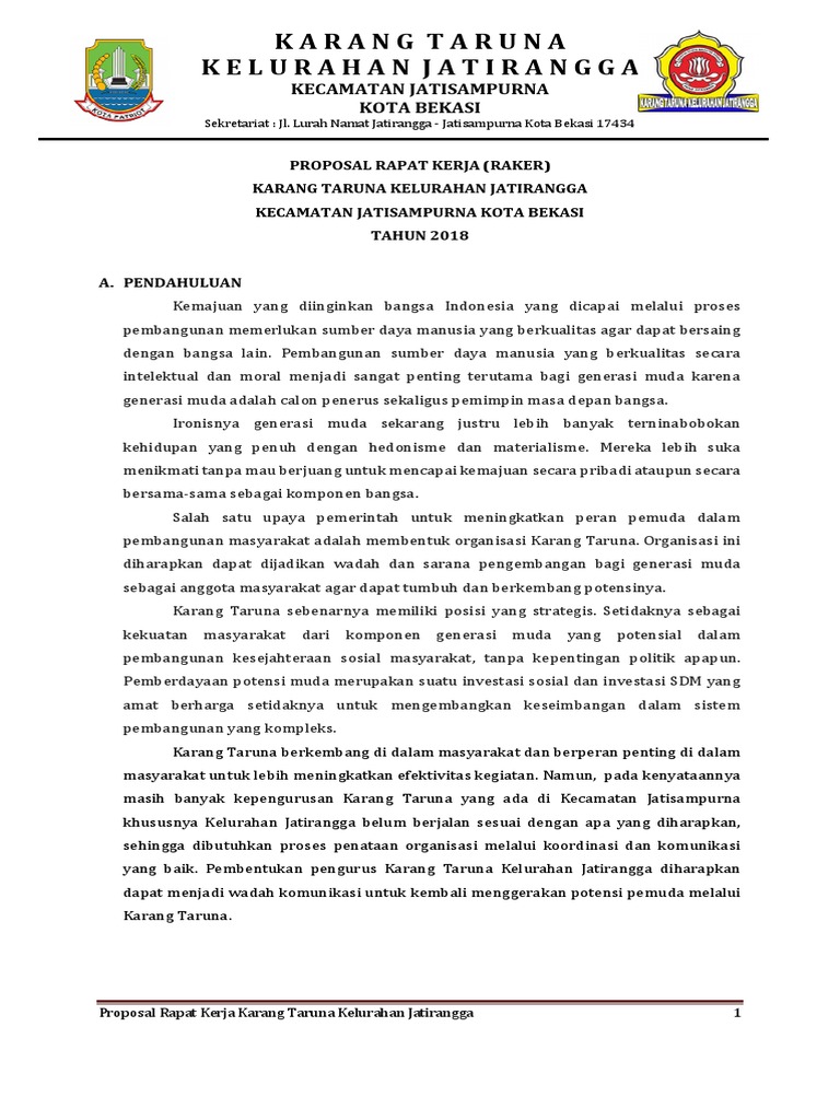 Proposal Raker Katar JTR | PDF