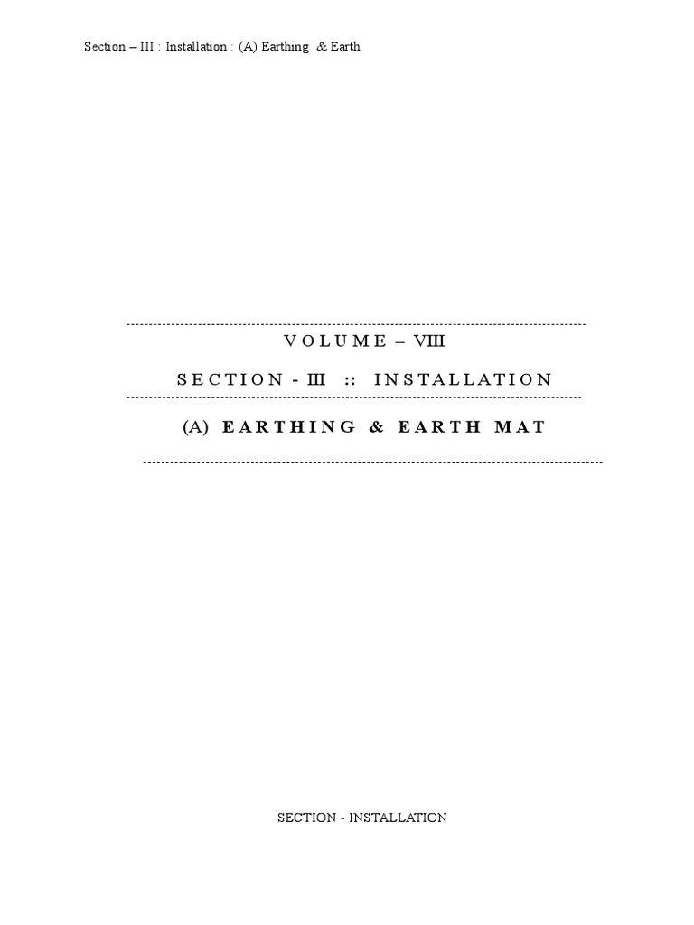 Installation - A - Earthmat | PDF | Electrical Conductor | Electrical ...